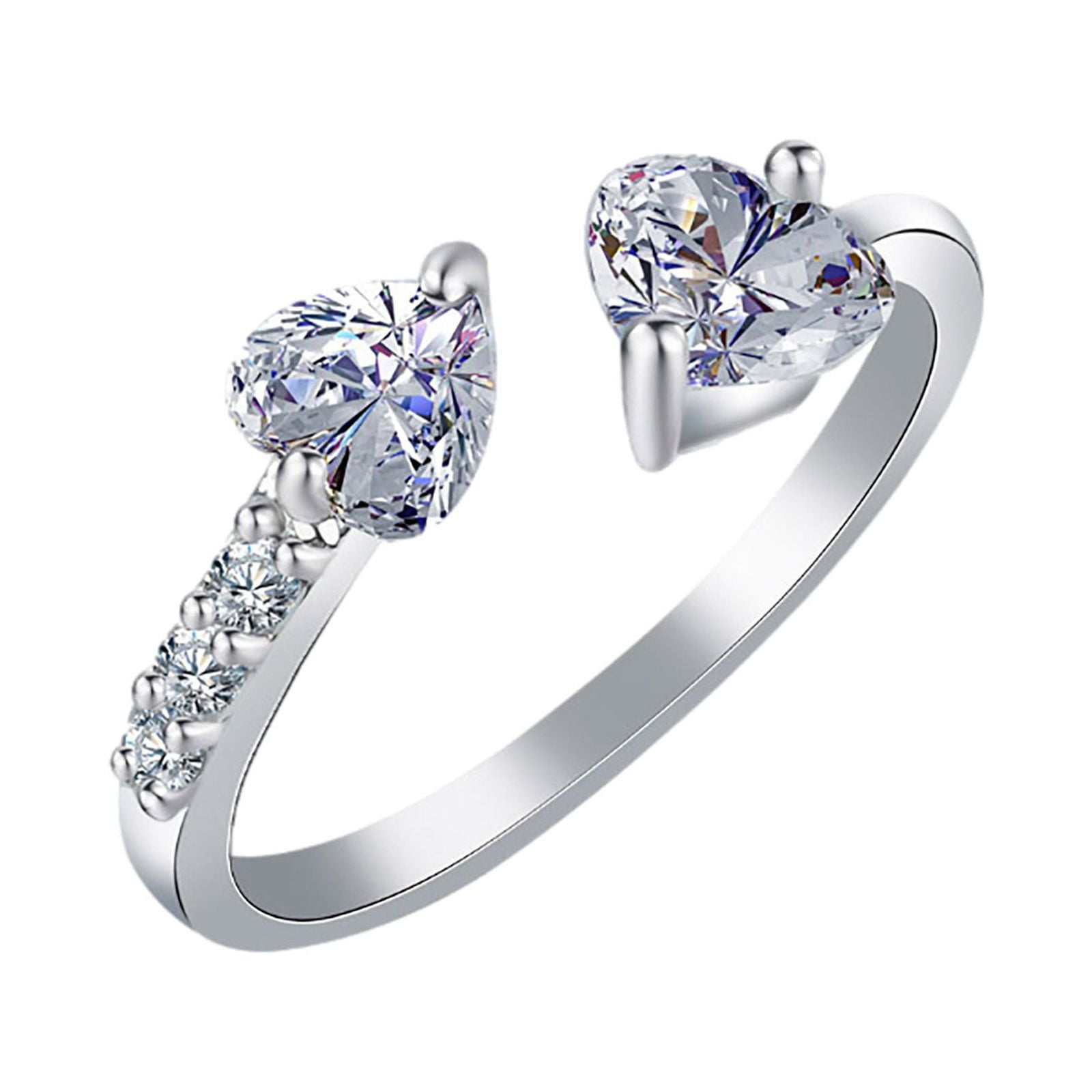 ZHAGHMIN Gold Thumb Ring Open Diamond Zircon All Double Size Rings ...