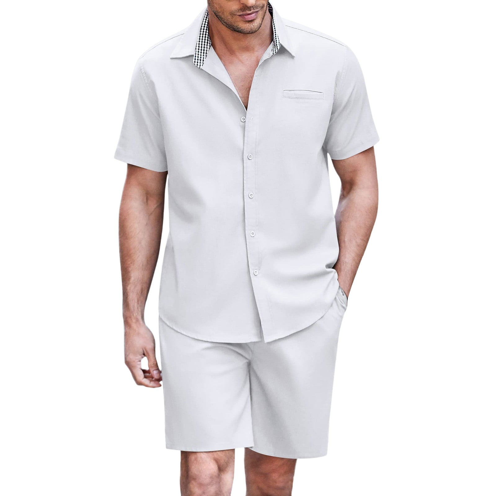 Zhaghmin Men Sweatsuits Sets Mens Spring And Summer Fashionista Color