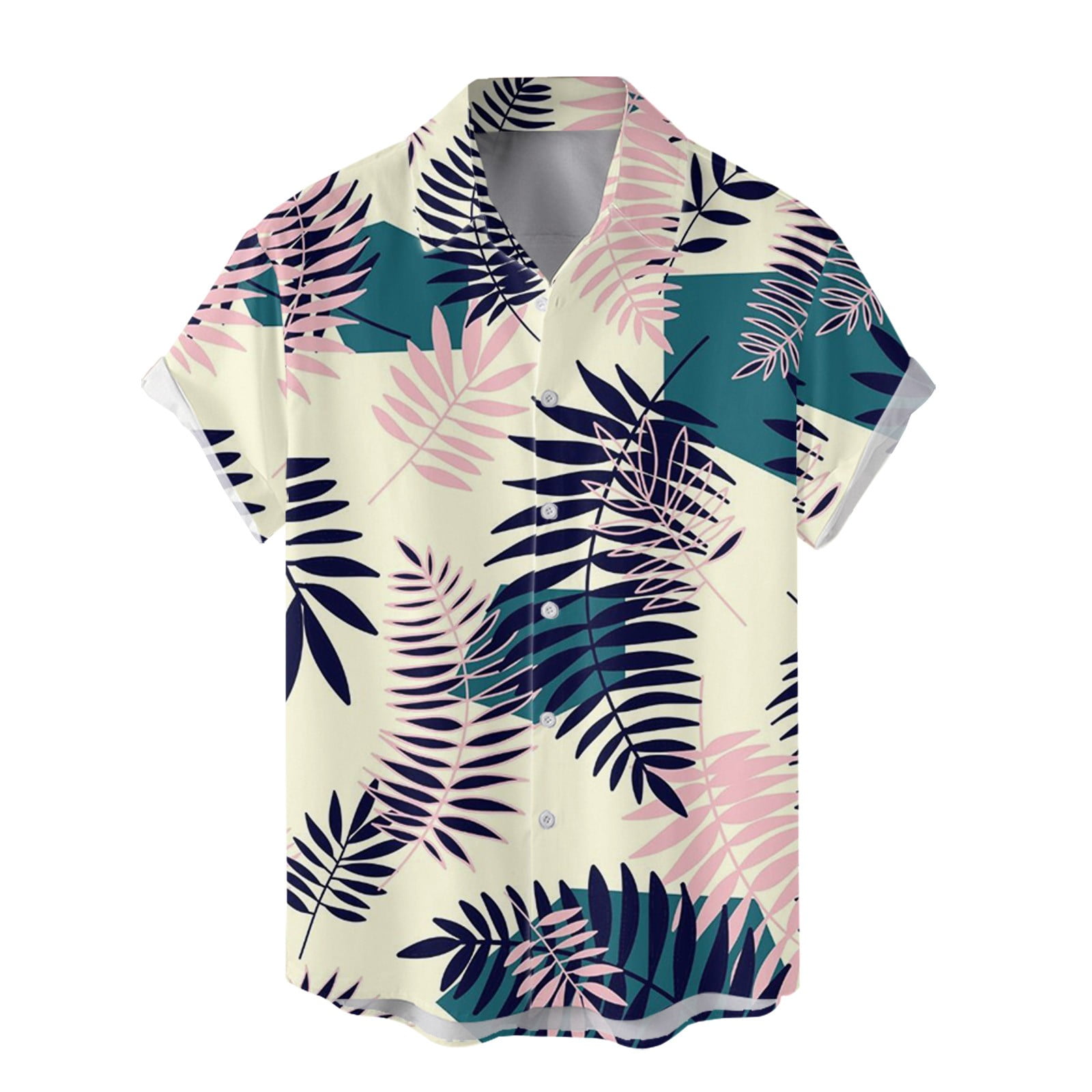 ZHAGHMIN Short Sleeve Beach Shirt Men Beach Tropical Button Up Shirts ...