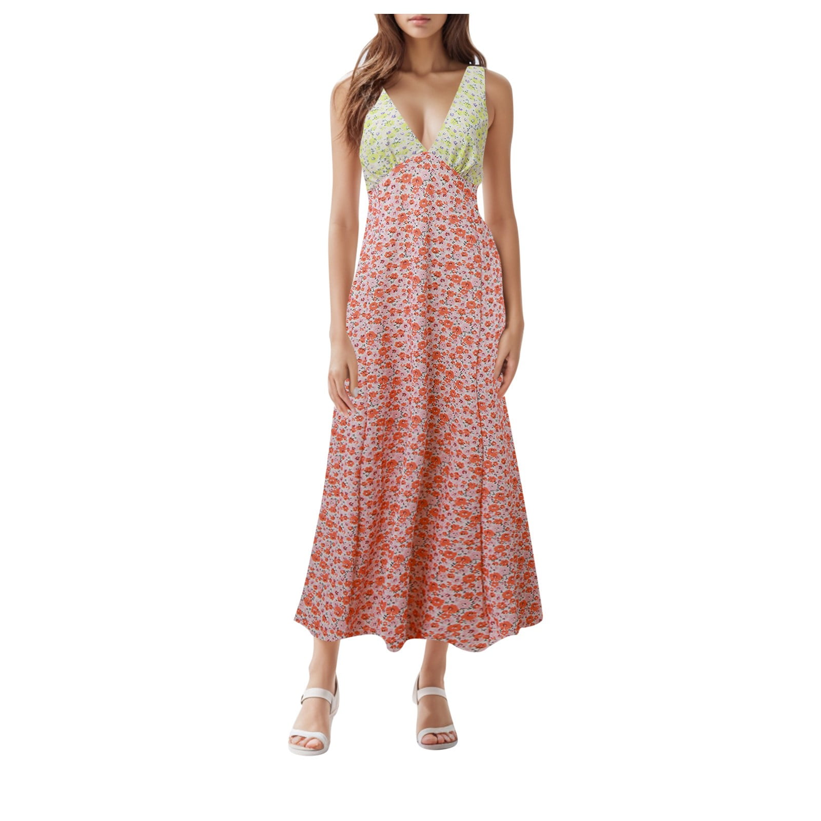 ZHAGHMIN Summer Wrap Dresses for Women 2024 Women Floral Printed Long ...