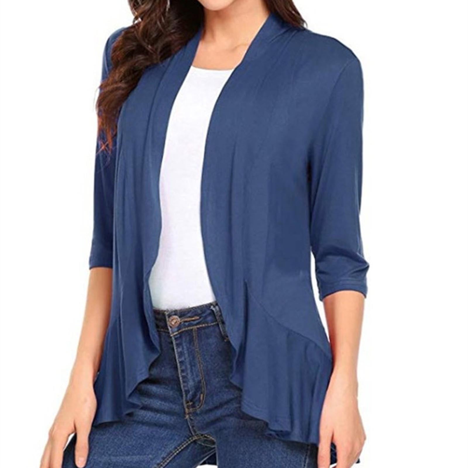 ZHAGHMIN Womens Cute Summer Tops Casual Cardigan Top Polyester Material ...