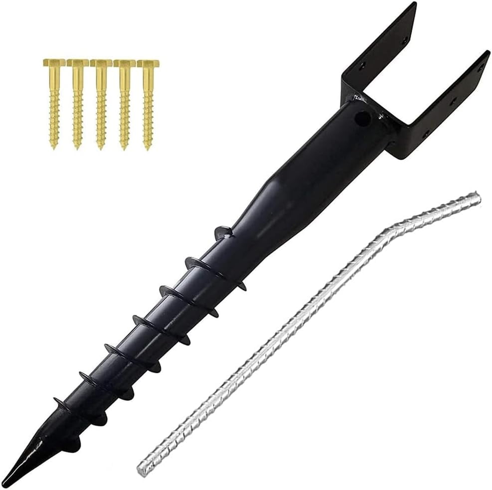 ZHANG No Dig Ground Anchor - 27" U Model Post Stake for Mailbox and ...