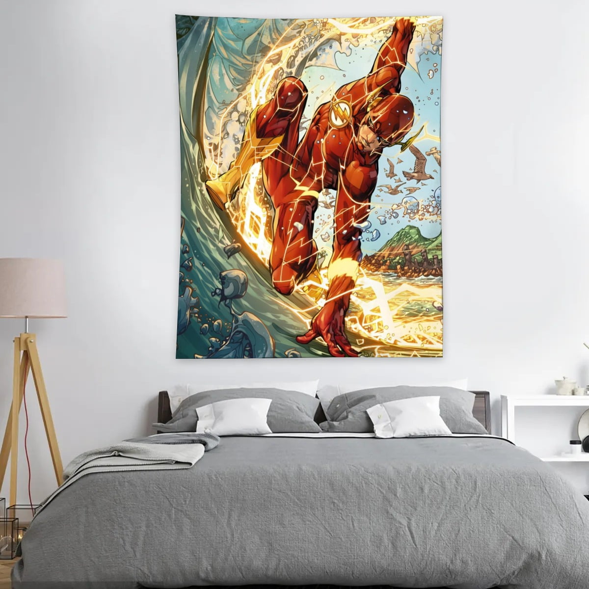 ZHANGCAIFENG Flash Man Flashman-Theme Anti-pilling Tapestry Gift Wall ...