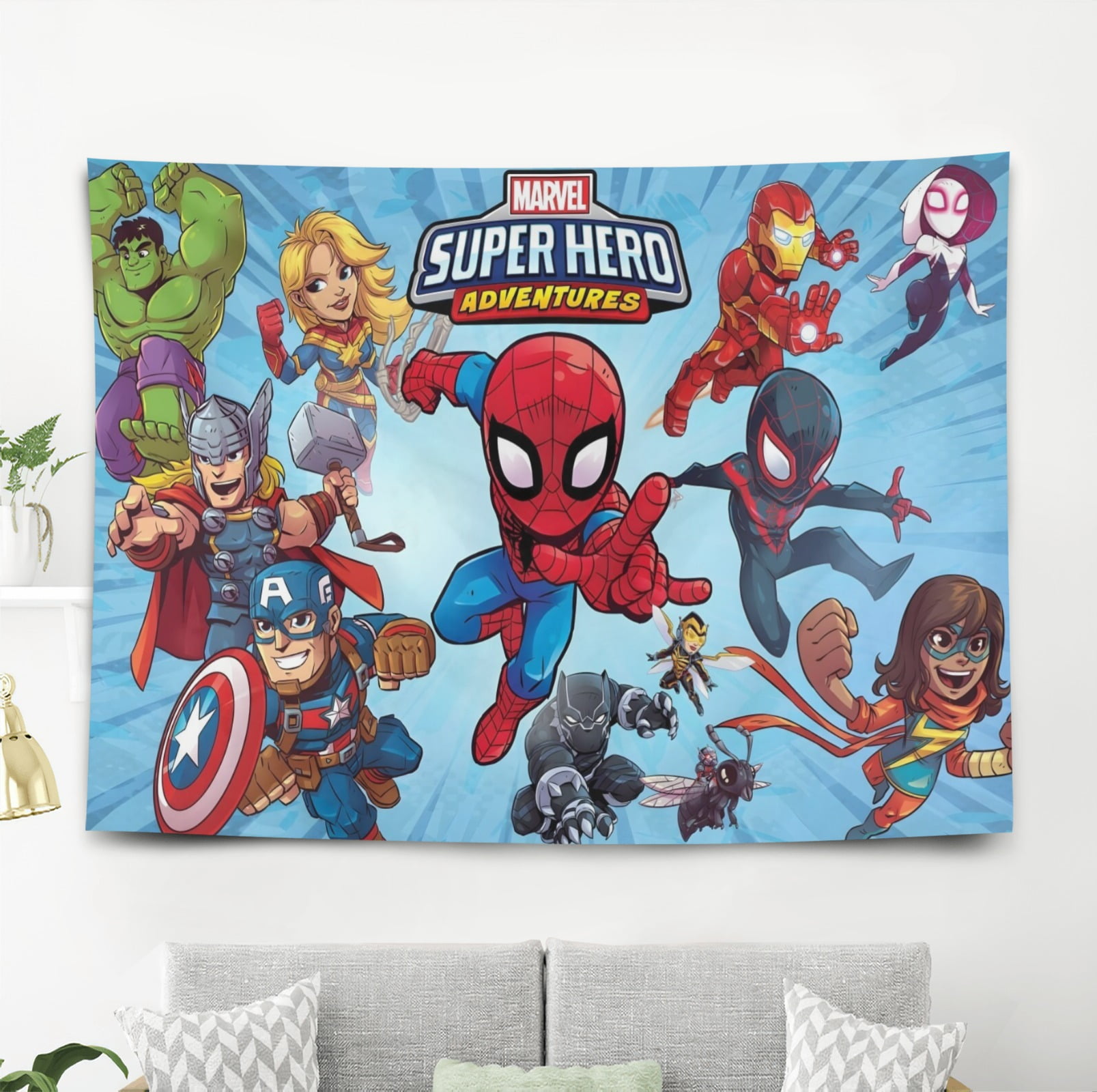 ZHANGCAIFENG Spidey and his Amazing Friends-Theme Anti-pilling Tapestry ...