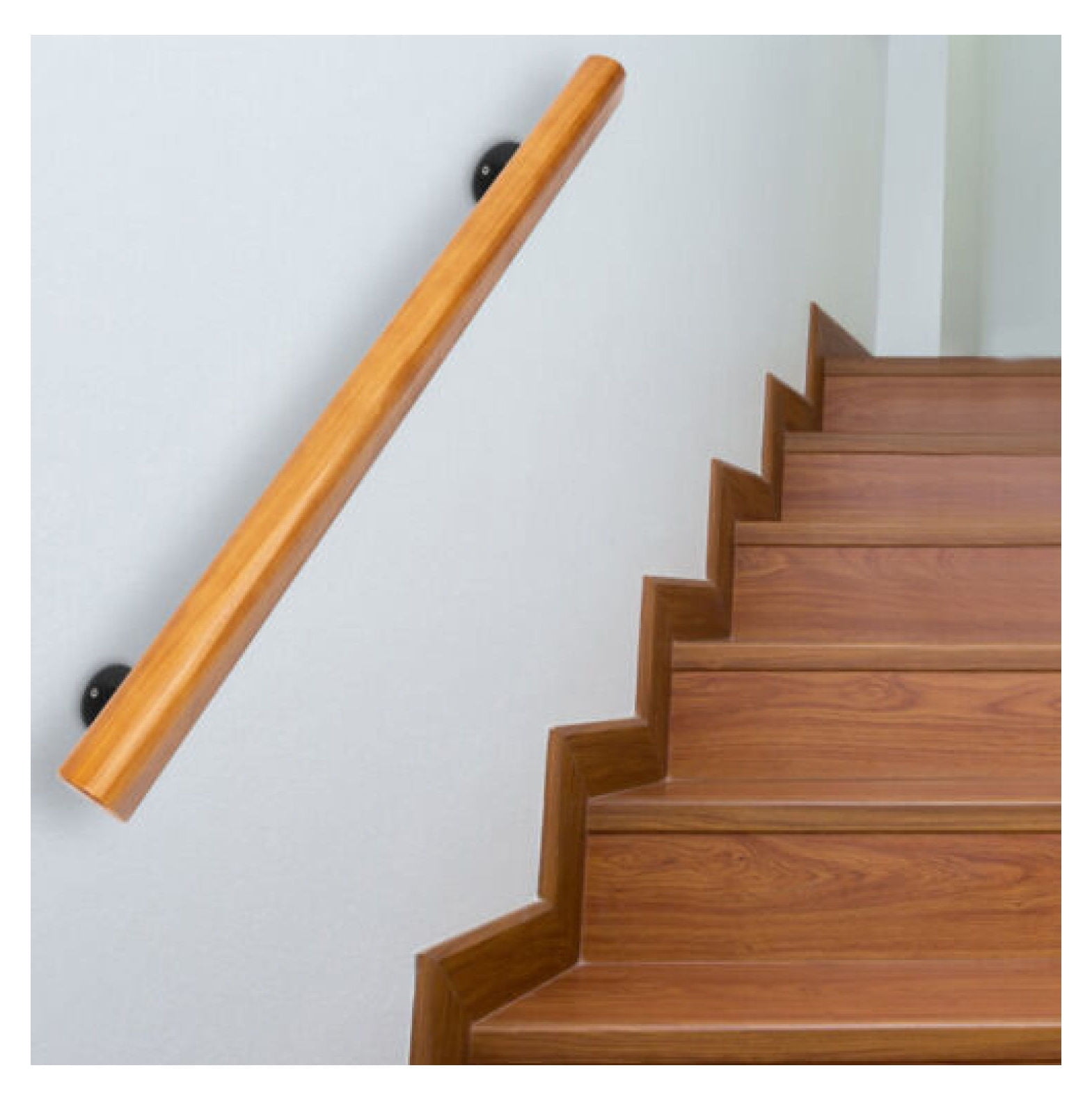 ZHANGHU 3ft Wood Handrails for Indoor Stairs, Safety Stair Railing ...