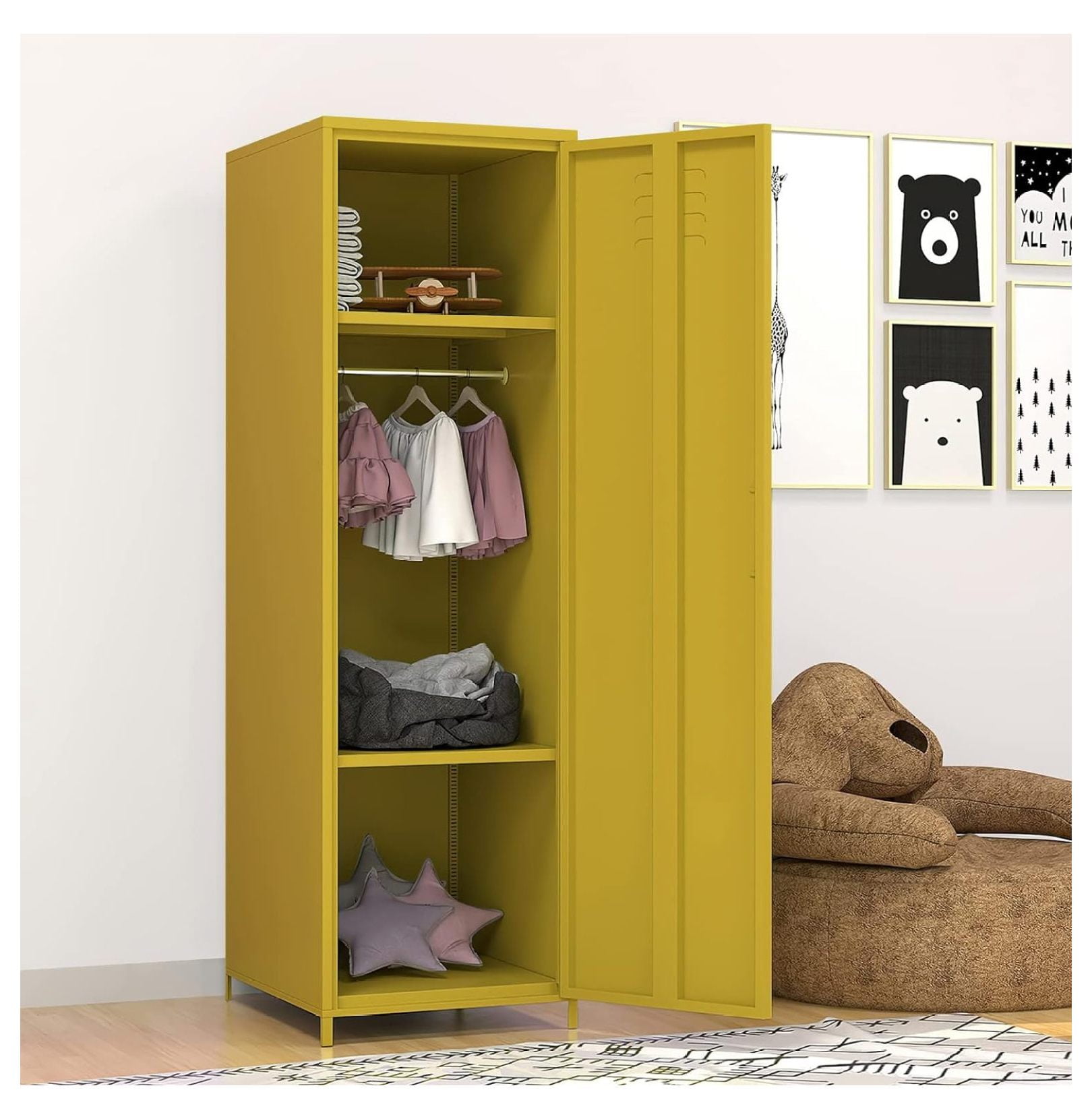 ZHANGHU Metal Locker Cabinet Storage Cabinet Locker for Bedroom School ...