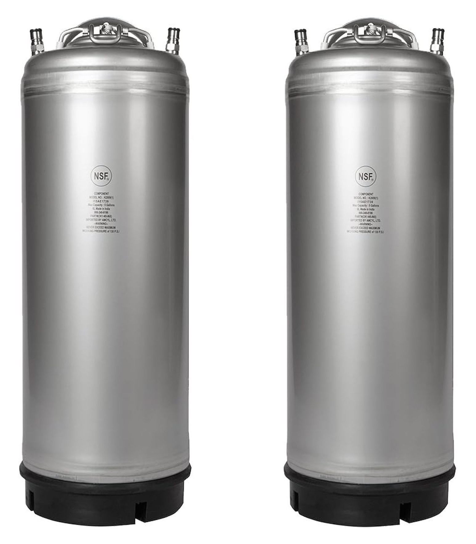 ZHANGHU Two Pack of New 5 Gallon Lock Kegs with Single Handle - Walmart.com