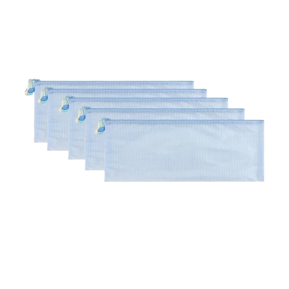 ZHANGS 5Pcs Storage File Folder Mesh Zipper Pouch A4/A5/A6 Document Bag ...