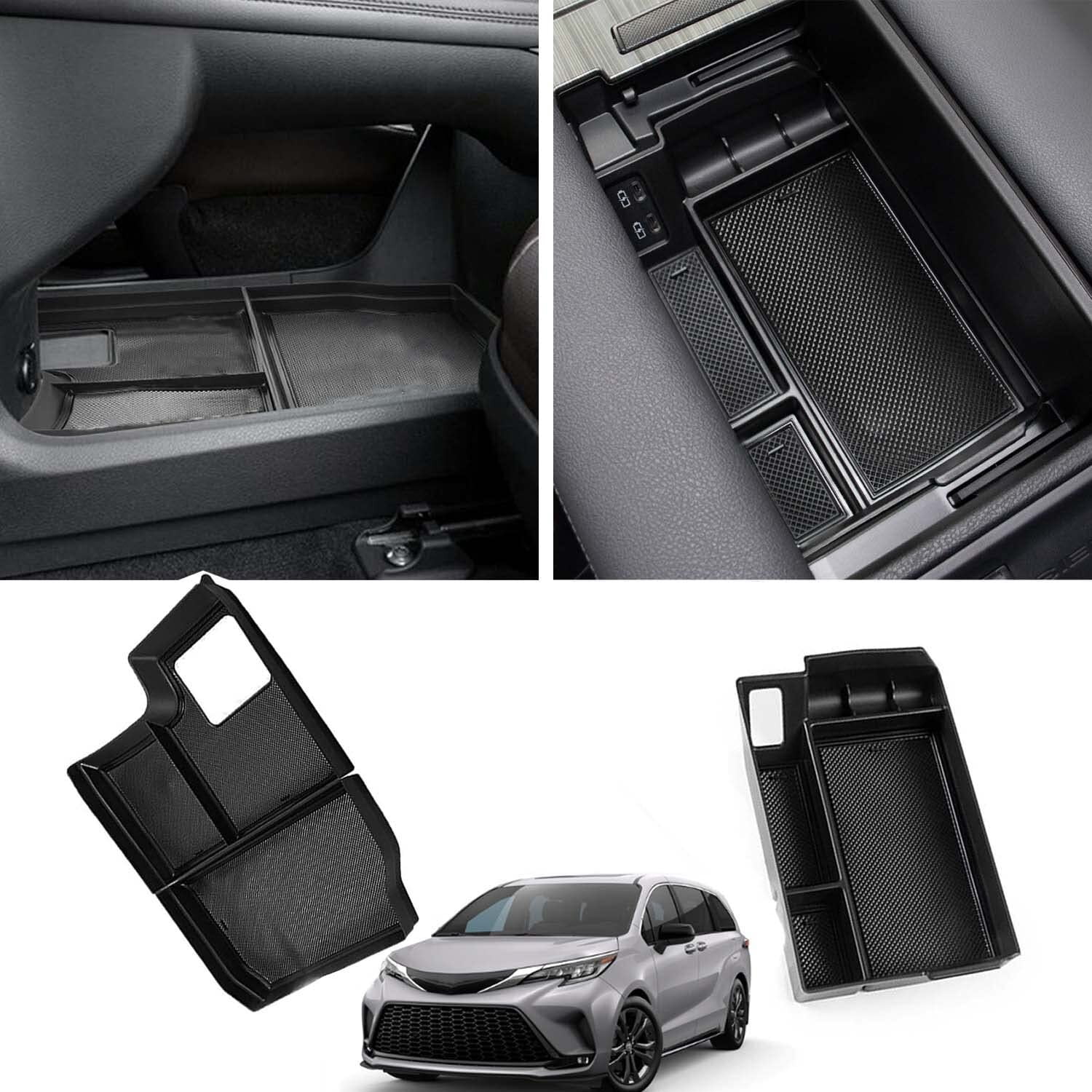 ZHANGS Central Control Storage Box Organzier Compatible for Sienna 2021 ...