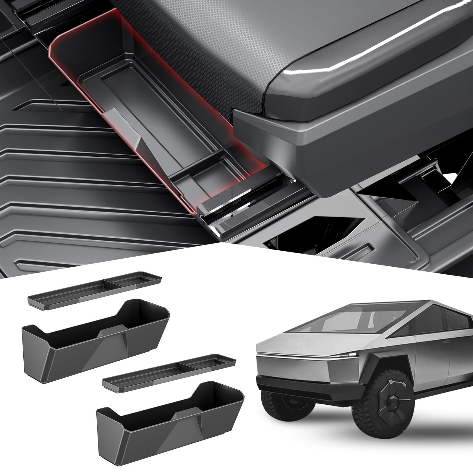 ZHANGS Front Under Seat Storage Box for Tesla Cybertruck Accessories ...