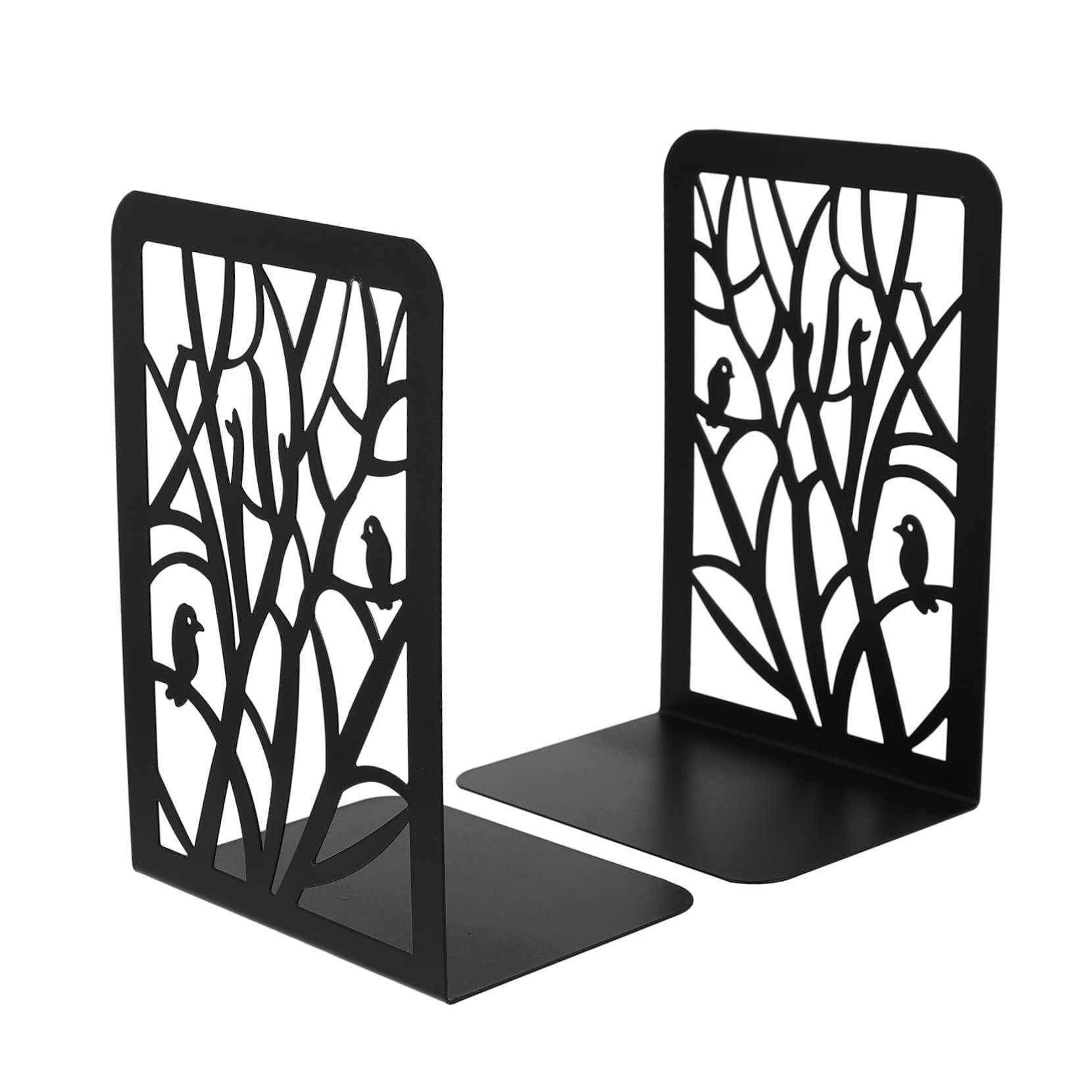 ZHANGS Heavy Duty Metal Bookends Desk Book Rack Decorative Gold ...