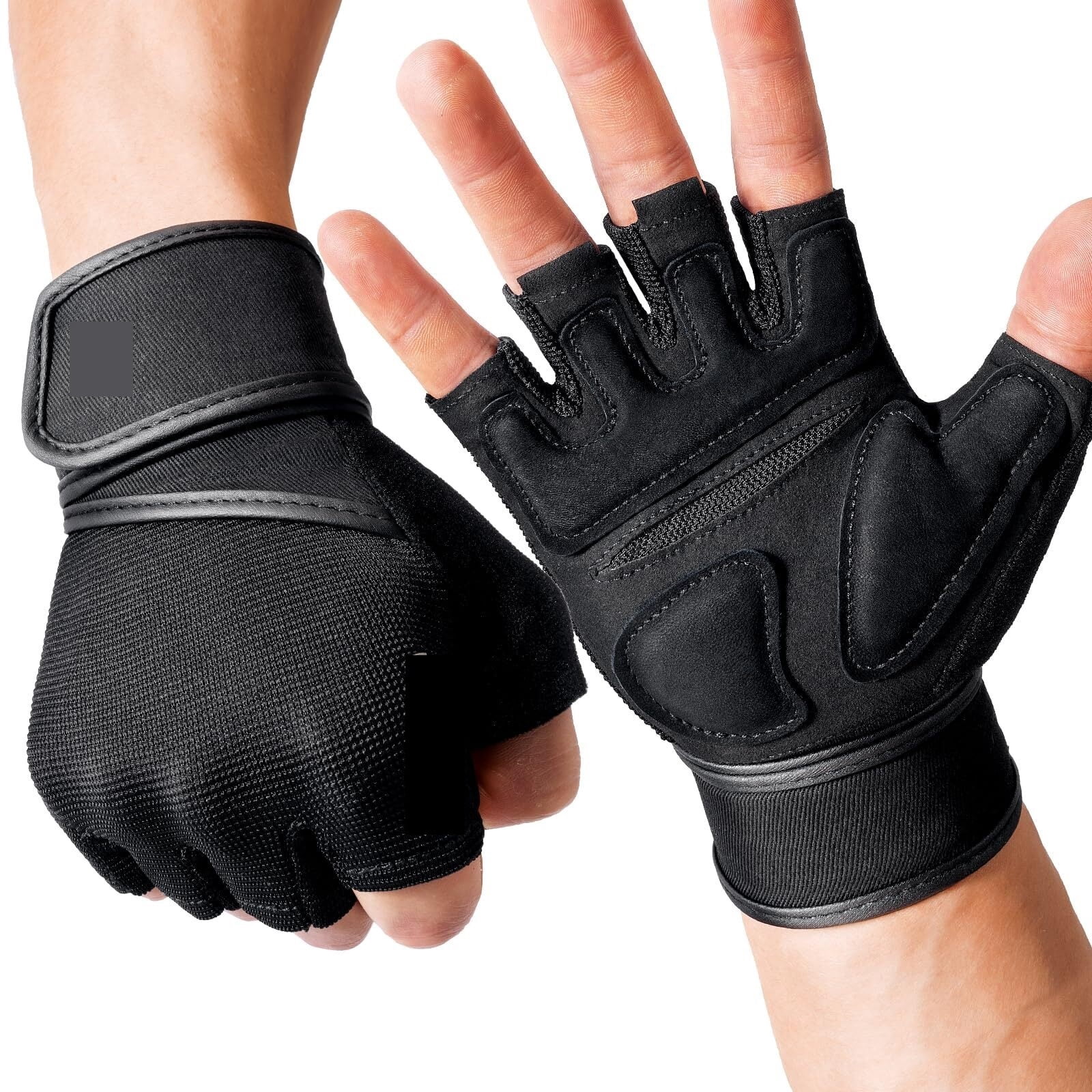 ZHANGS Padded Weight Lifting Gloves with Wrist Support for Men and ...