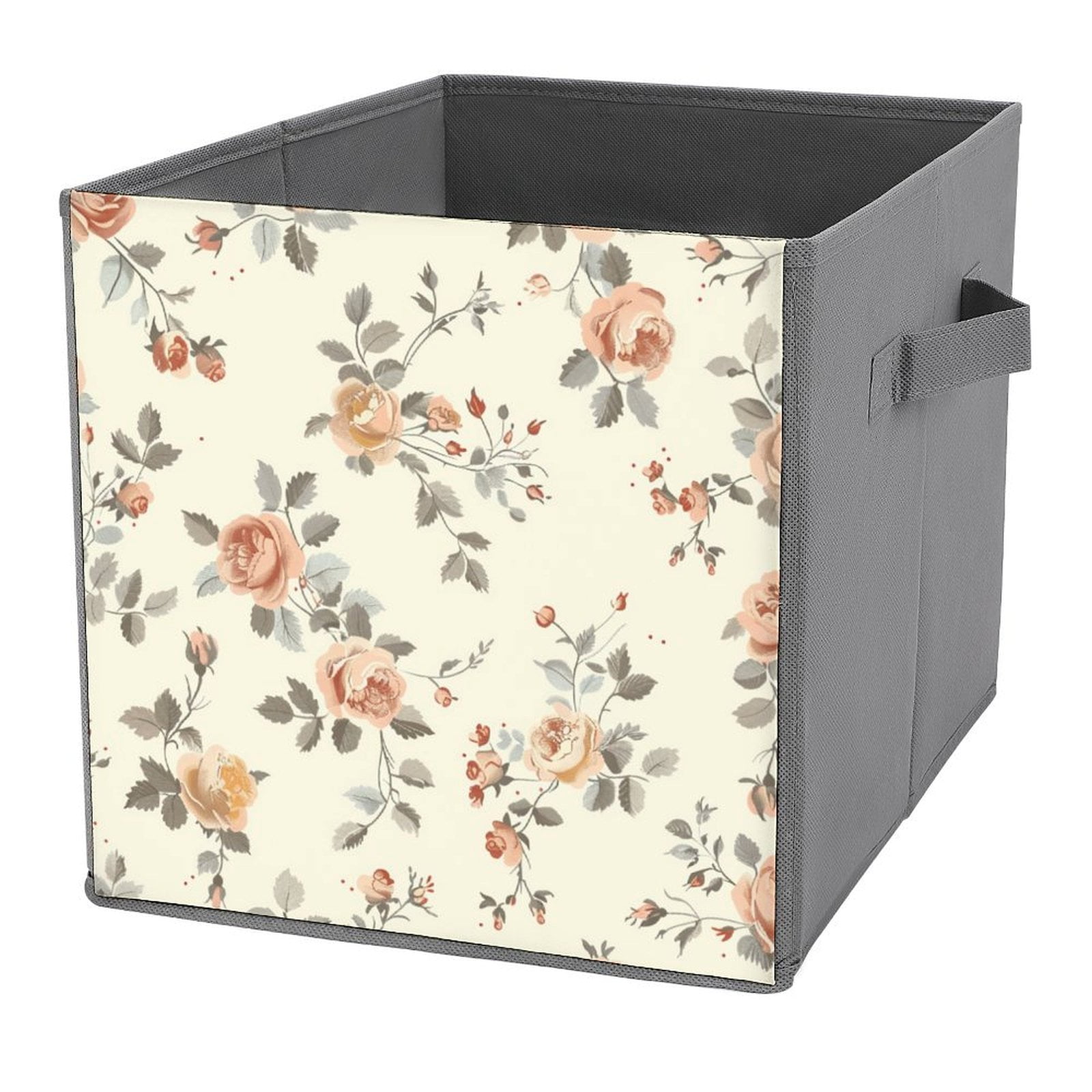ZHANGS Pastel Rose 6 Cube Storage Box With Handle, Collapsible Storage ...