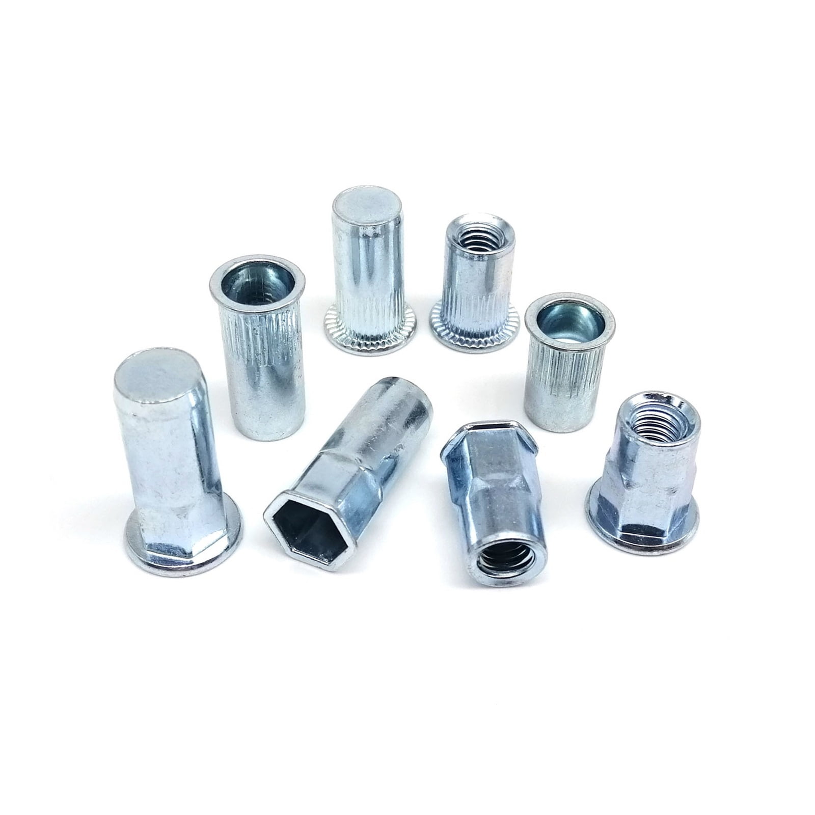 ZHANGshui M3 M4 M5 M6 M8 M10 M12 Carbon Steel Rivet Nut Flat Head Small ...