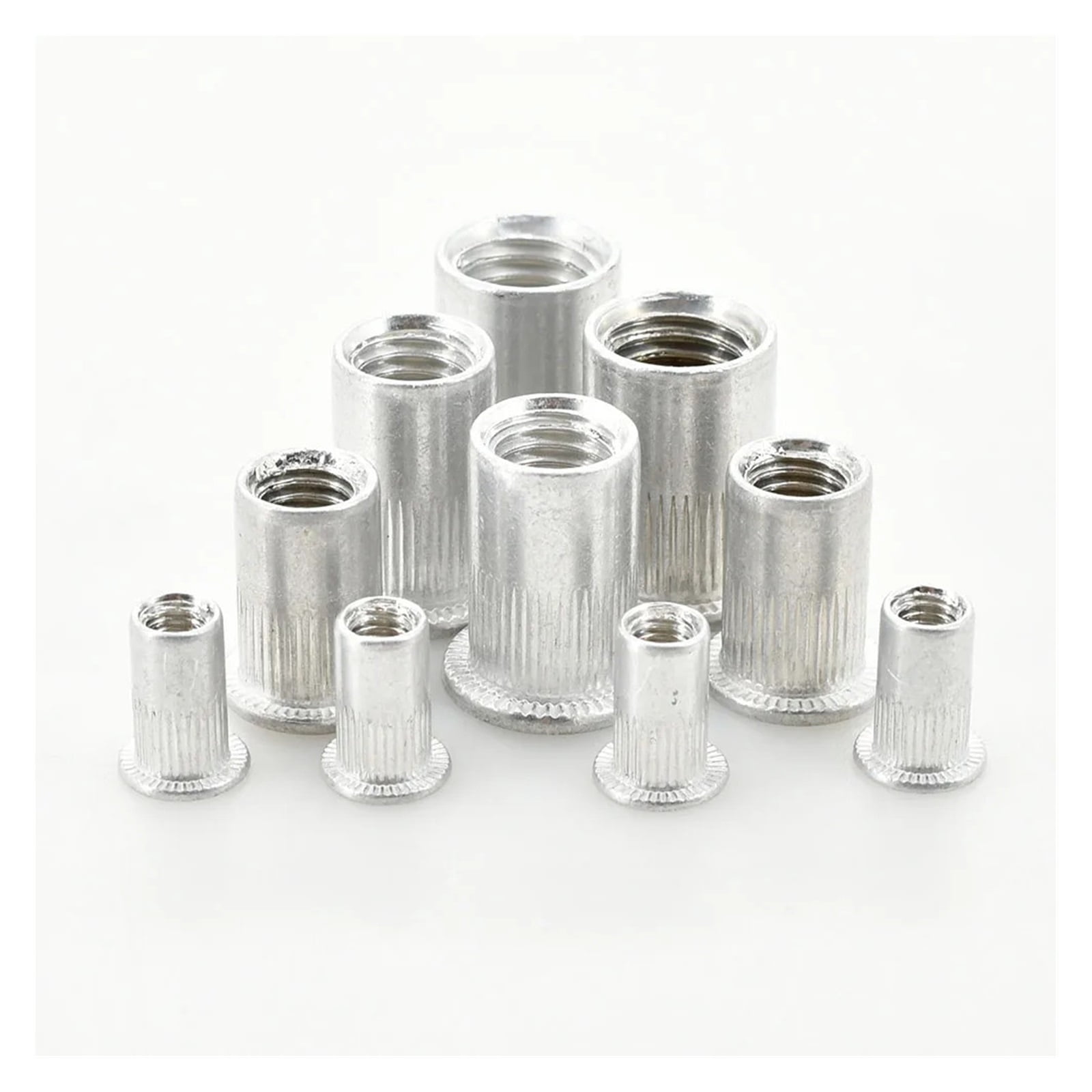 ZHANGshui M3 M4 M5 M6 M8 M10 M12 Flat Rivet Nut Metric Thread Insert Nuts Carbon/Stainless Steel ...