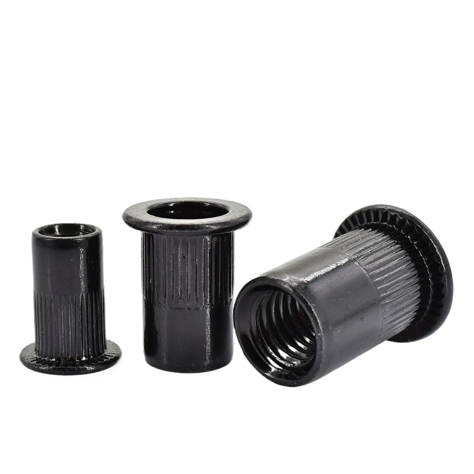 ZHANGshui M3 M4 M5 M6 M8 M10 M12 Flat Rivet Nut Metric Thread Insert Nuts Carbon/Stainless Steel ...