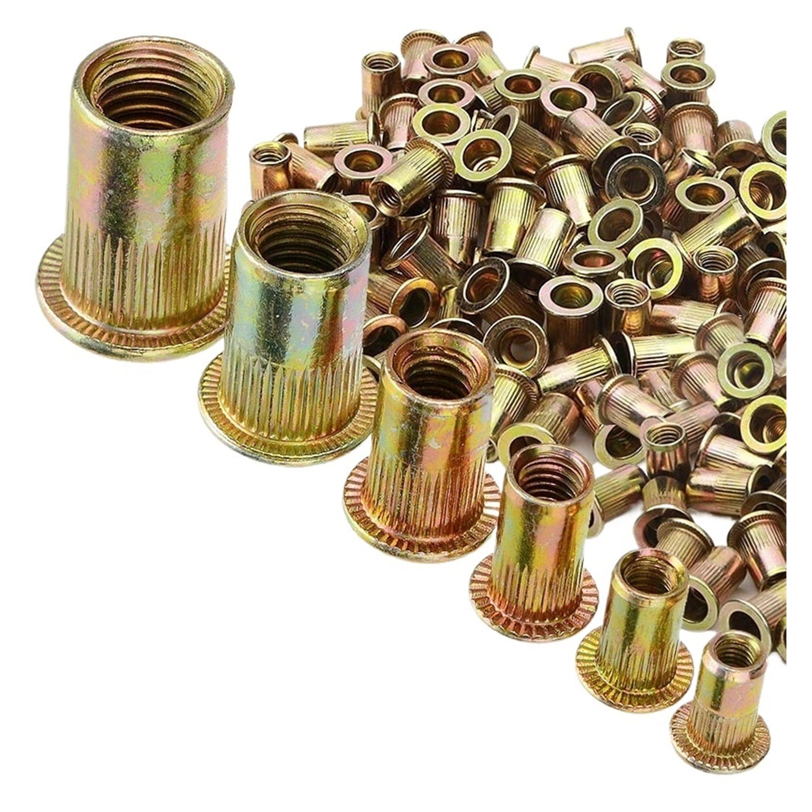 ZHANGshui Rivet Nuts Flat Head Threaded Insert Nutsert Cap for Riveter ...