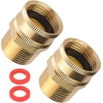 ZHANYU-2 Pack Garden Hose Adapter,3/4" NPT X 3/4" GHT Connector with ...