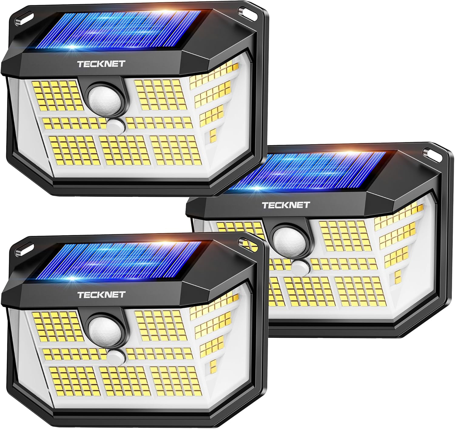 ZHANYU-231 LED Solar Motion Lights Outdoor, 3 Pack 300° Security Wall ...