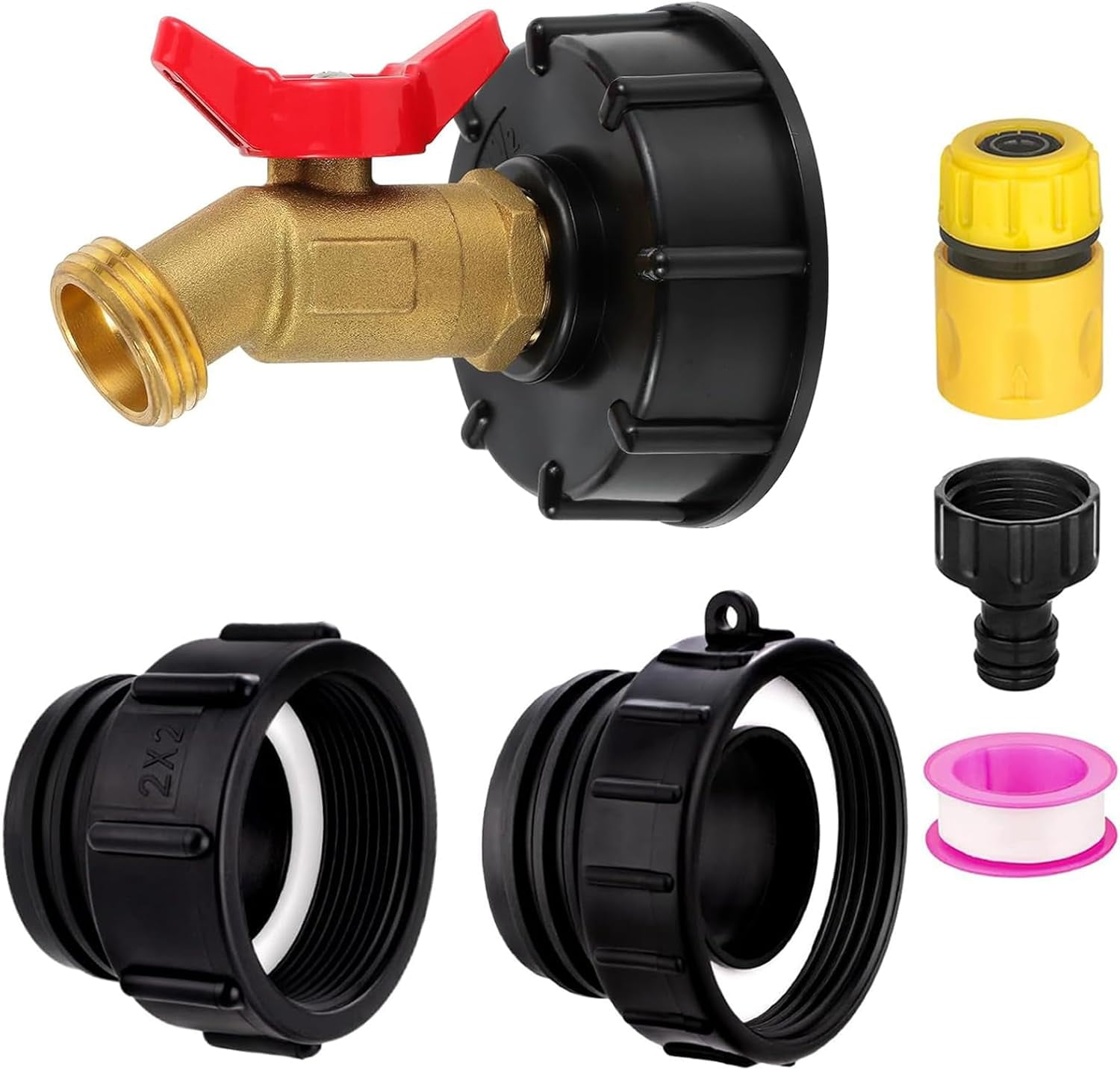 ZHANYU-275-330 Gallon IBC Tote Hose Adapter, 3-Sizes IBC Tote Adapter 2 ...