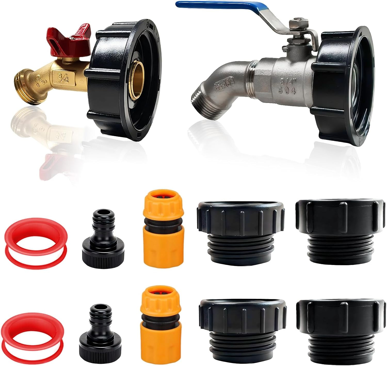 ZHANYU-3-Size IBC Tote Adapter,275-330 Gallon IBC Tote Tank Adapter,2. ...