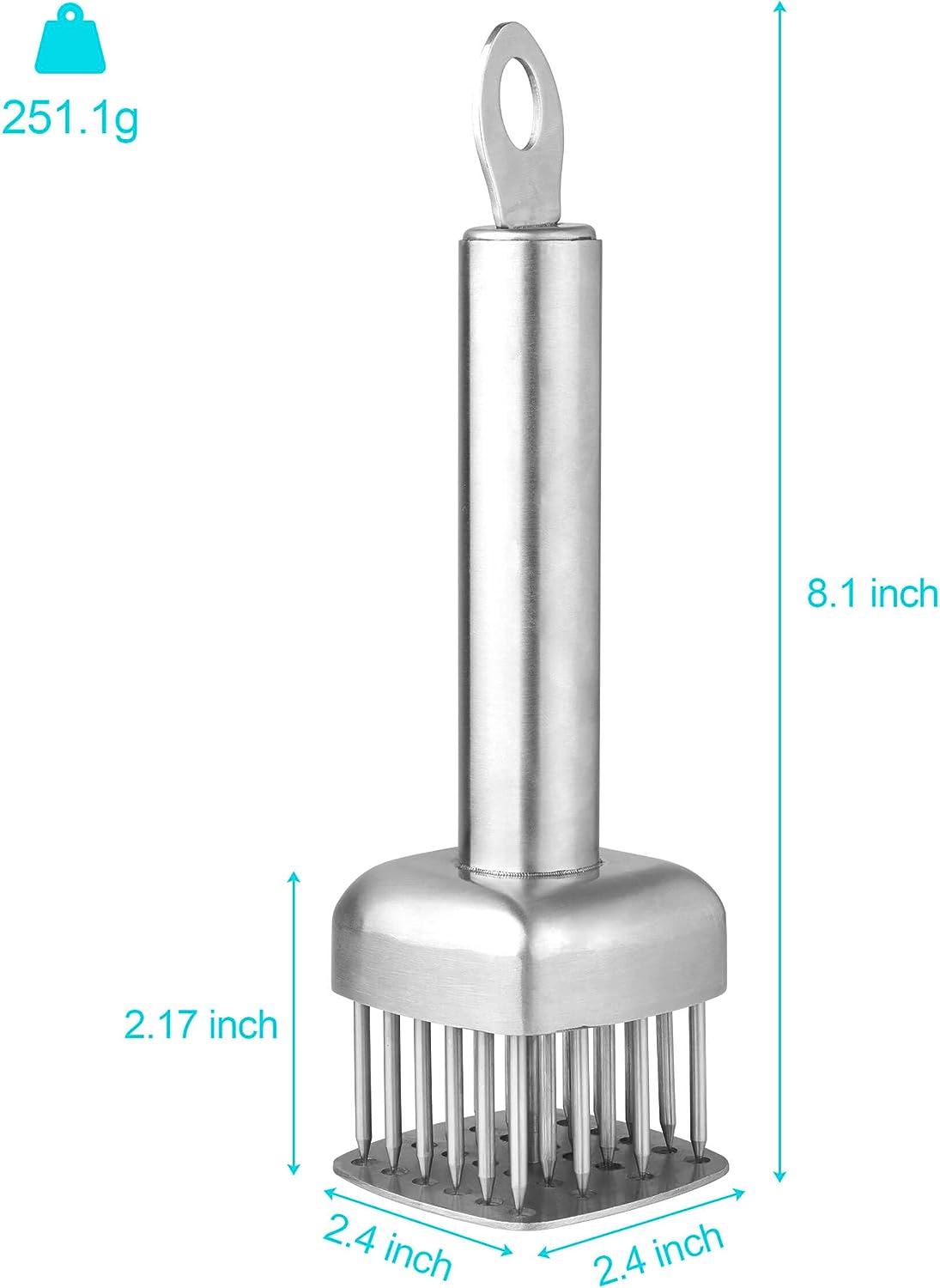 ZHANYU-304 Stainless Steel Meat Tenderizer Needle Meat Hammer Mallet ...