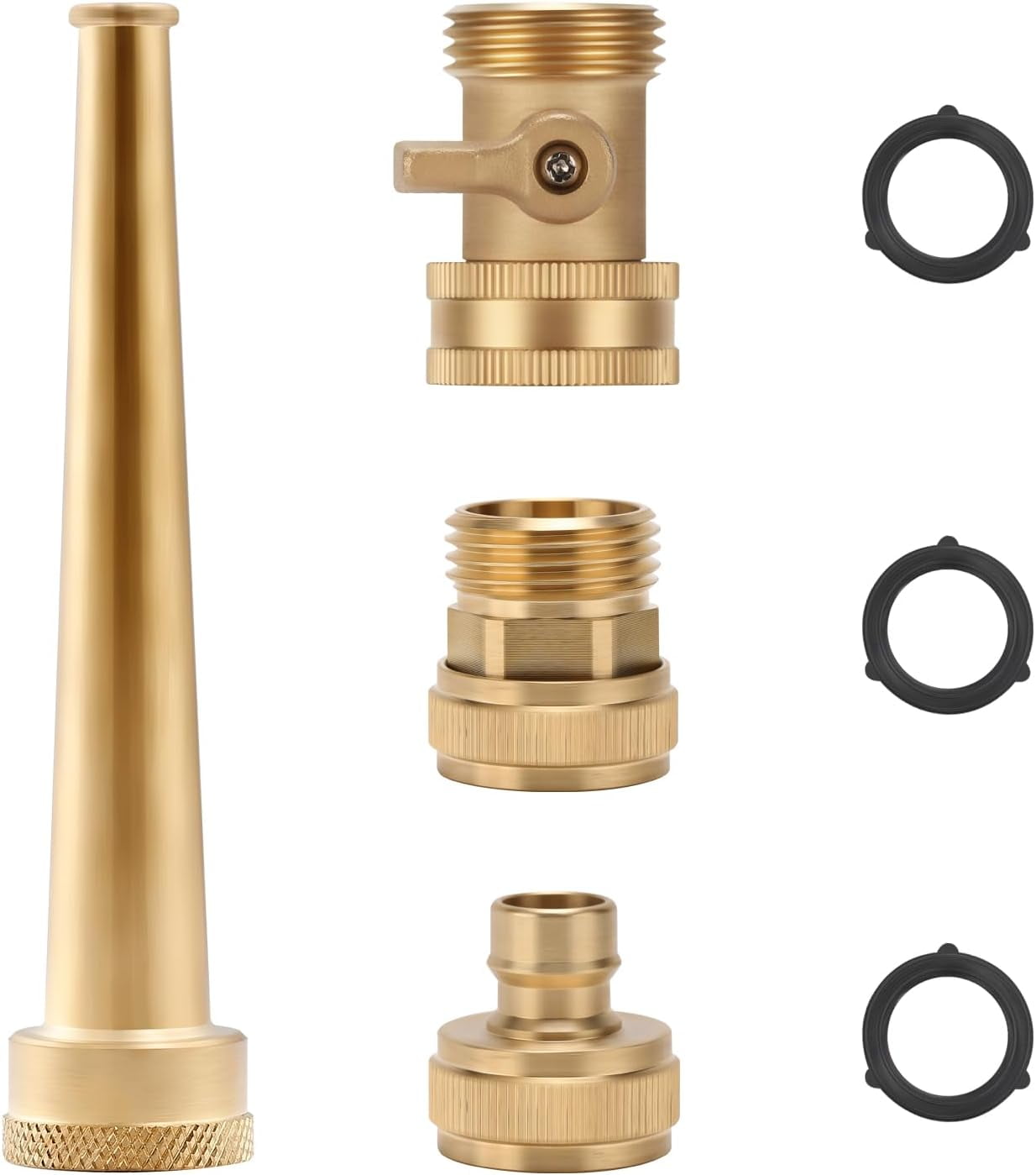 ZHANYU-6 Inch Brass Garden Water Hose Nozzle Jet Accessories Kit, High ...