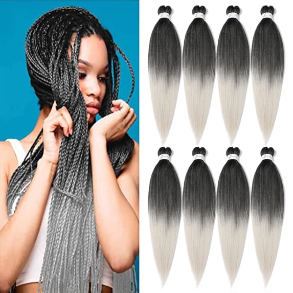 ZHANYU-8 Packs Pre-stretZHANYUd Braiding Hair,30 inch Braiding Hair Pre StretZHANYUd Soft Yaki ...