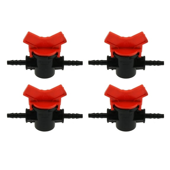 ZHANYU-Barbed Ball Valve 4pcs 1/4-Inch ID in-Line Ball Valves Shut-Off ...