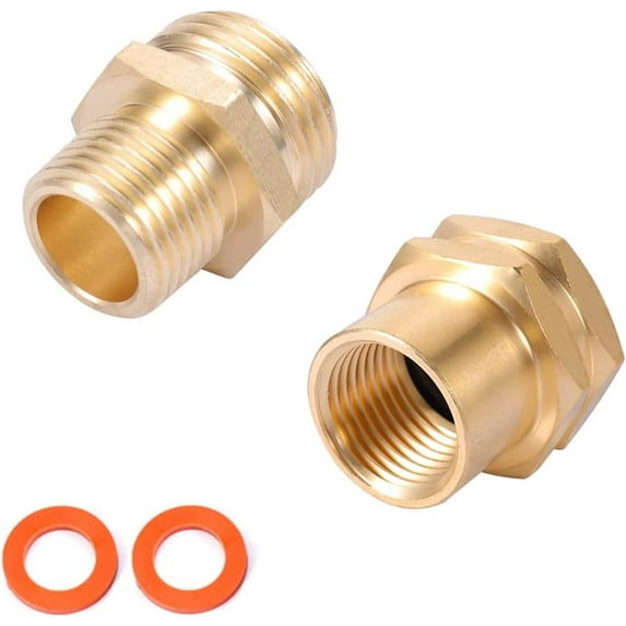 ZHANYU-Brass Garden Hose Adapter, 3/4”GHT x 1/2”NPT Connector,GHT to ...