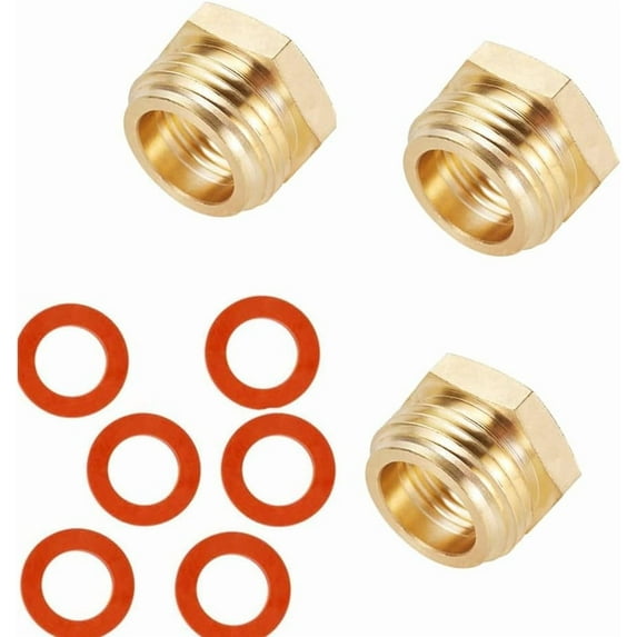 ZHANYU-Brass Pipe to Garden Hose Fitting Connect,3/4" GHT male x 1/2 ...