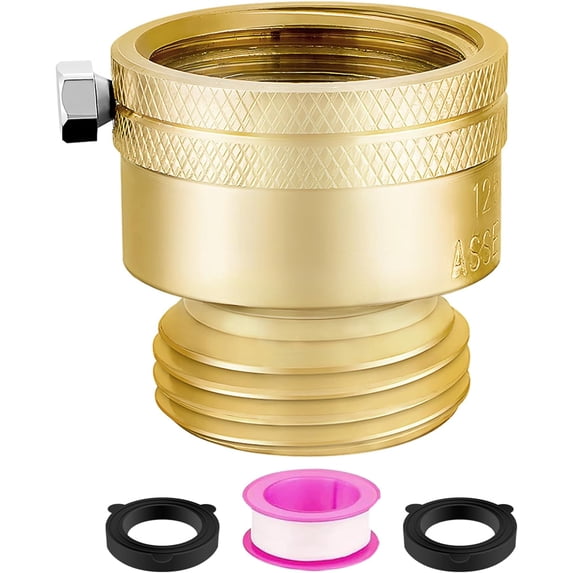 ZHANYU-Brass Vacuum Breaker Set 3/4 Inch Garden Hose Thread Lead-Free ...