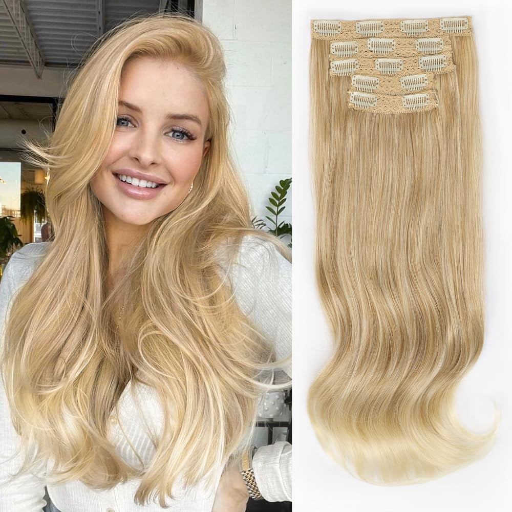 ZHANYU-Clip in Hair Extensions, Thick Long Straight Layered Hair ...