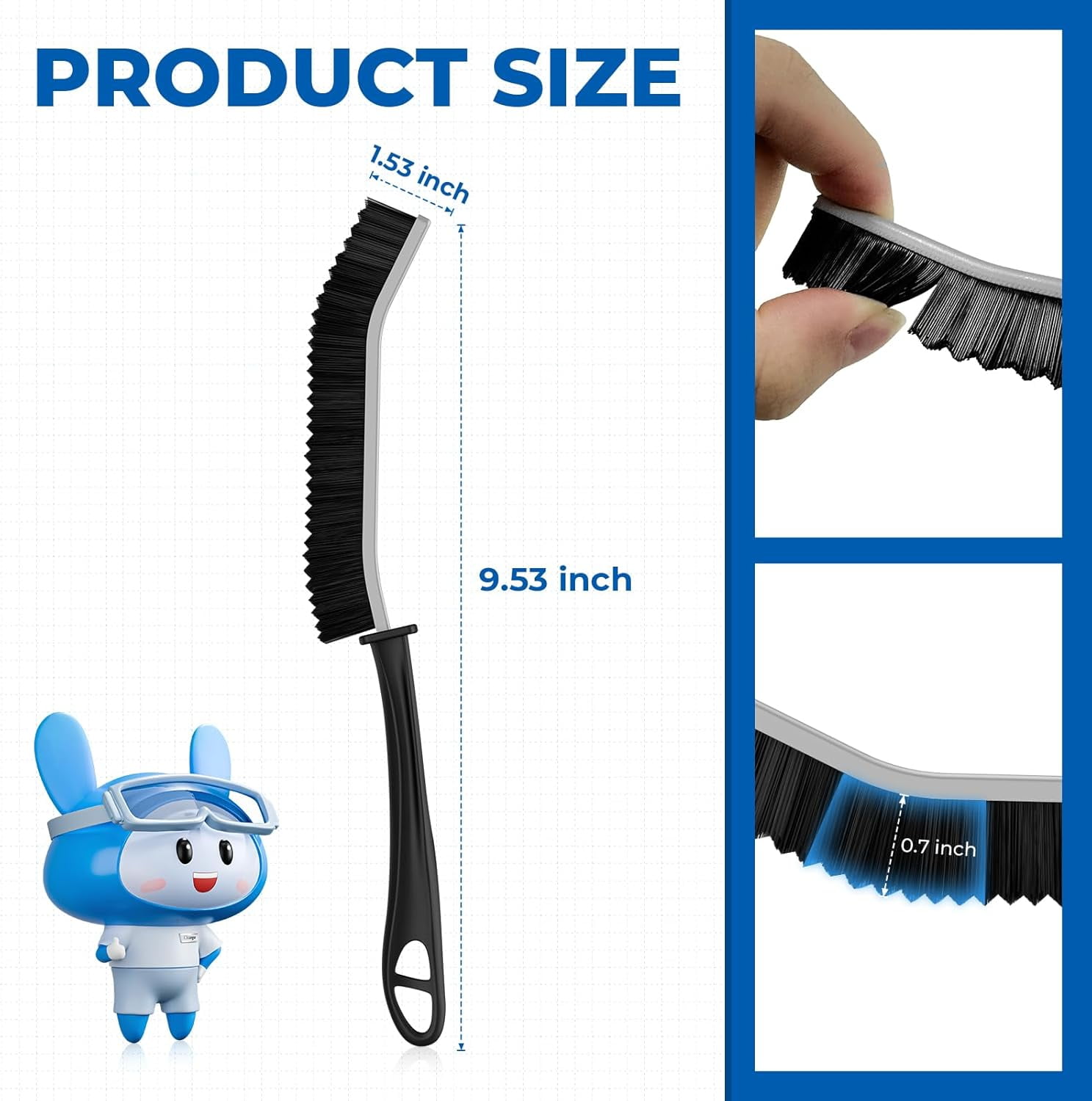 ZHANYU-Crevice Cleaning Brushes, Serrated Cleaner Scrub Brush Tool for ...