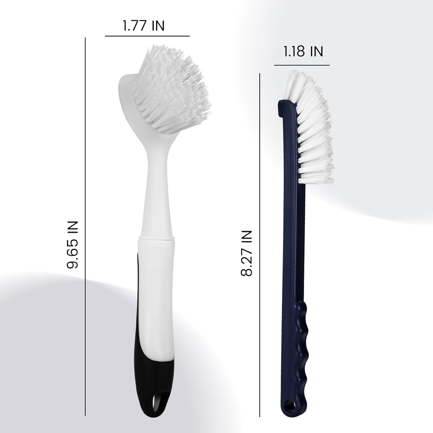 ZHANYU-Dish Brush with Handle, 2 Pack Dish Scrub Brush with Built-in ...