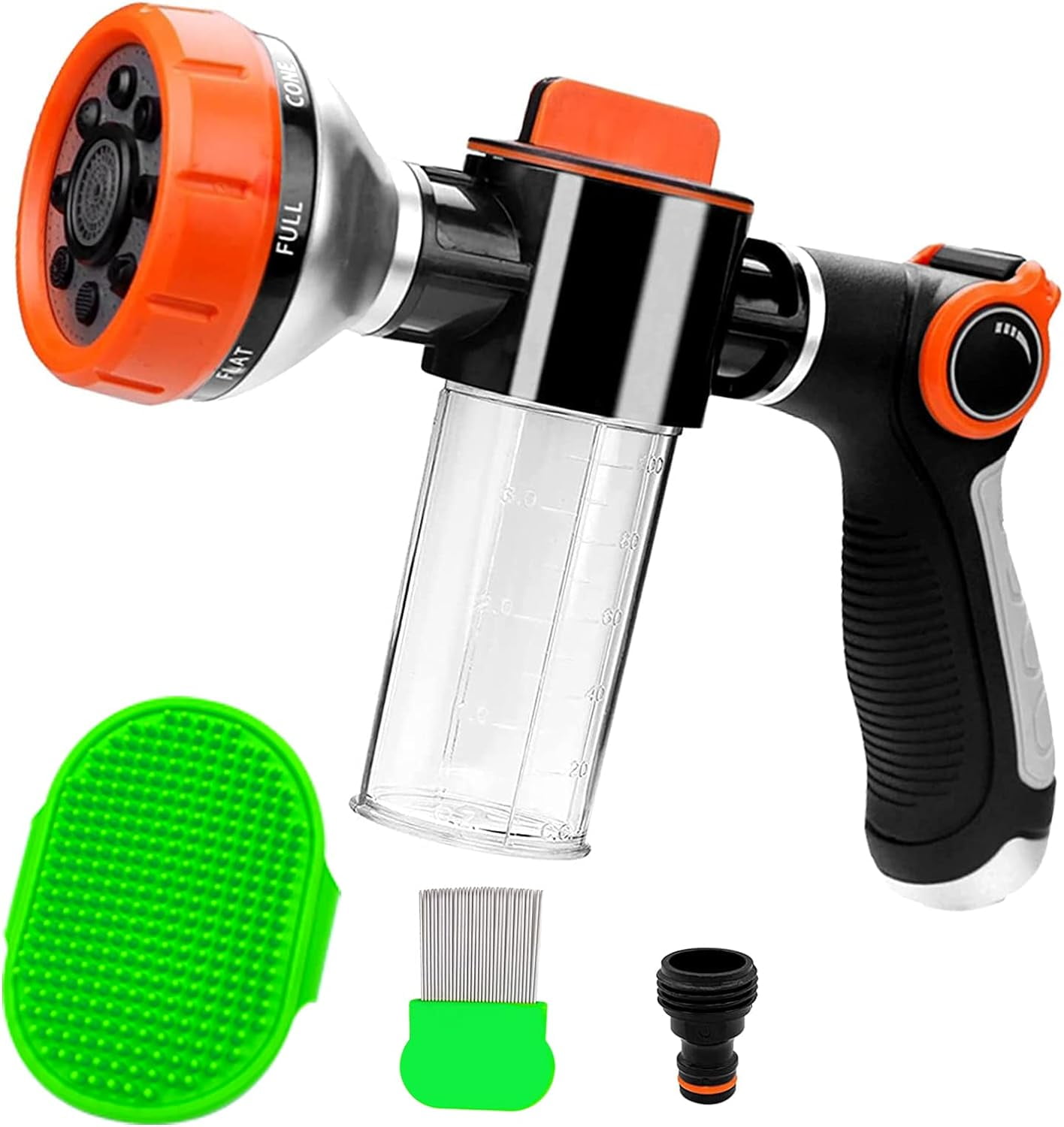 ZHANYU-Dog Washing Hose Attachment,High Pressure Garden Hose Nozzle 8 ...