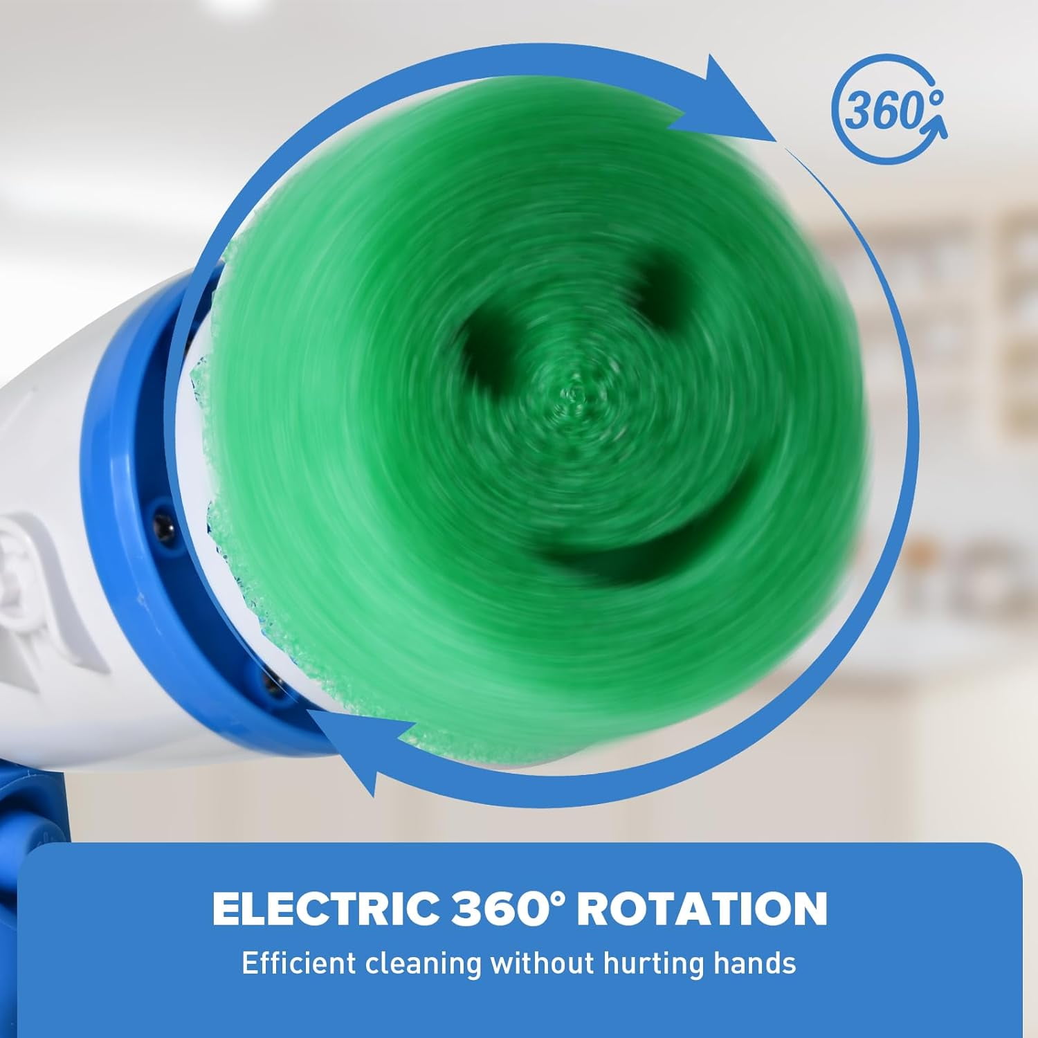 ZHANYU-Electric Spin Handle for Scrub Daddy/Mommy Sponges with 6 ...