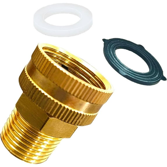 ZHANYU-Garden Hose Adapter Brass 3/4 GHT Female x 1/2 NPT Male ...