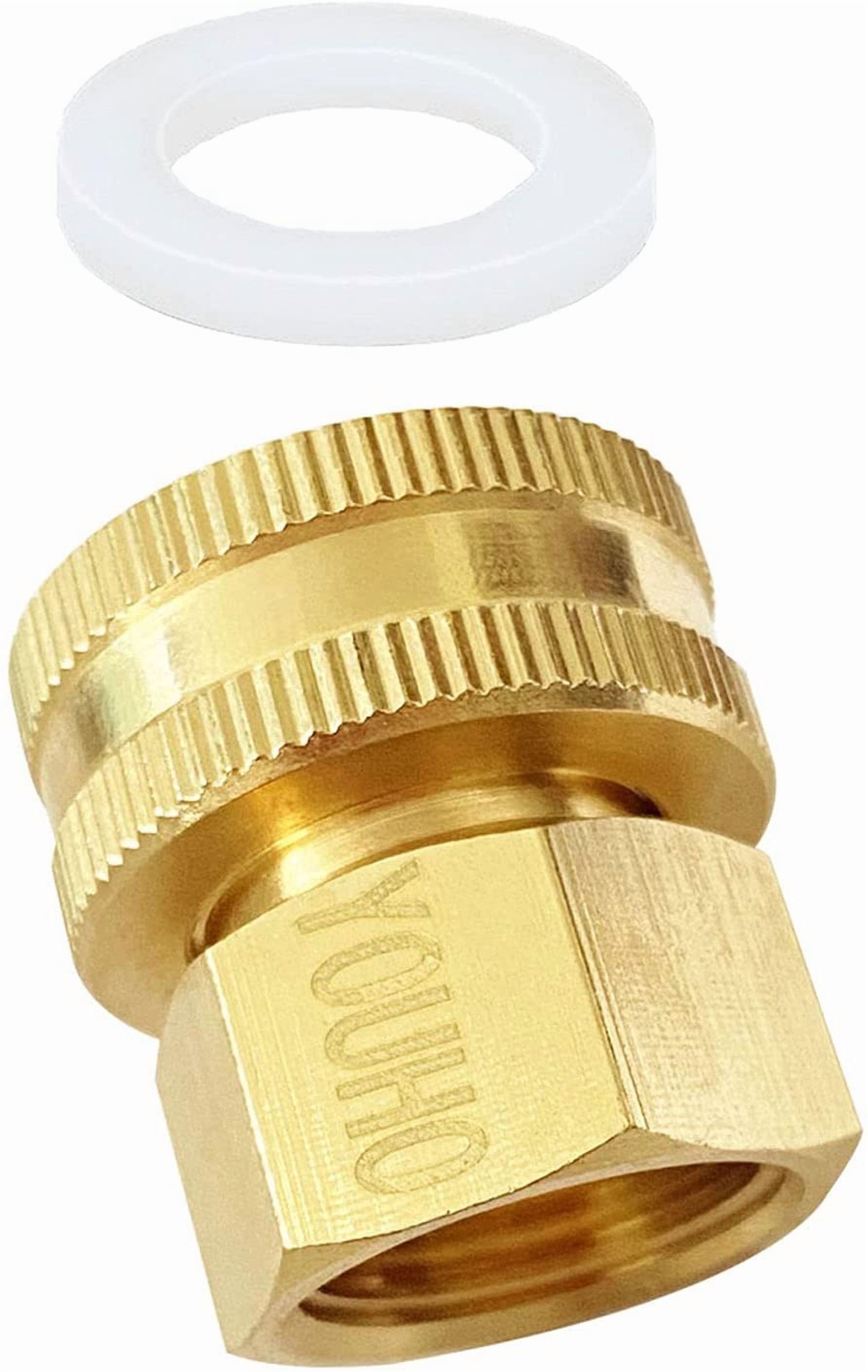 ZHANYU-Garden Hose Adapter Double Female Brass Swivel Thread Size 1/2 ...