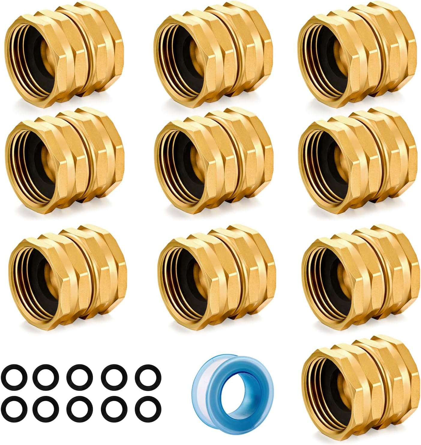 ZHANYU-Garden Hose Connector Adapter,3/4" GHT Double female Connectors ...