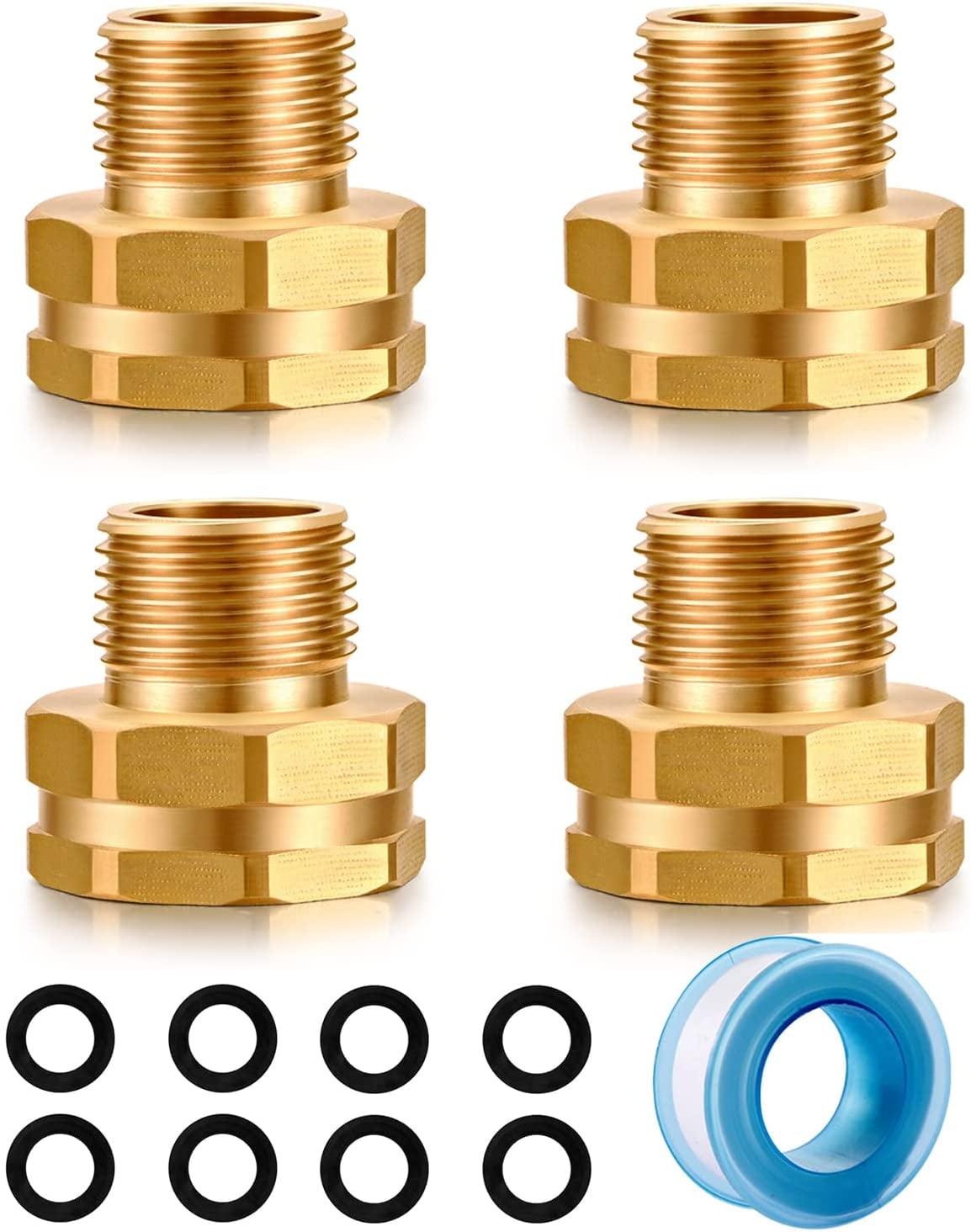 ZHANYU-Garden Hose Fittings Connectors Adapter Solid Brass Repair ...