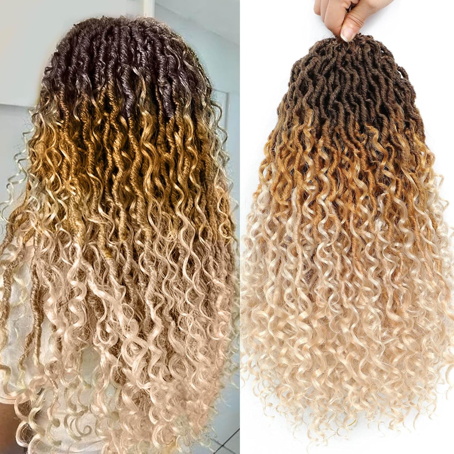 ZHANYU-Goddess Locs CroZHANYUt Hair 14 Inch 8 Packs Natural Looking ...