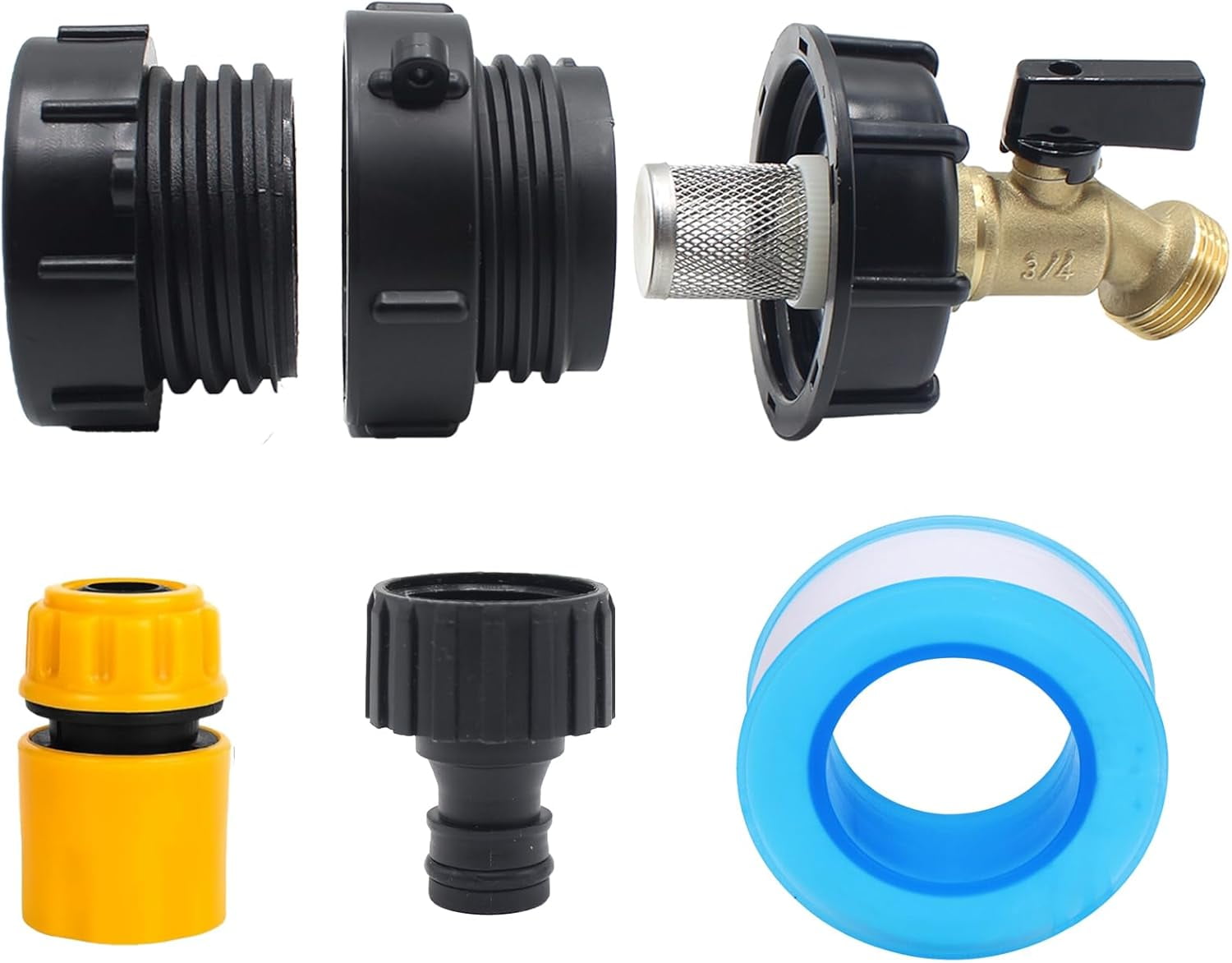ZHANYU-IBC Tote Adapter, 275-330 Gallon IBC Tote Water Tank Fittings, 2 ...