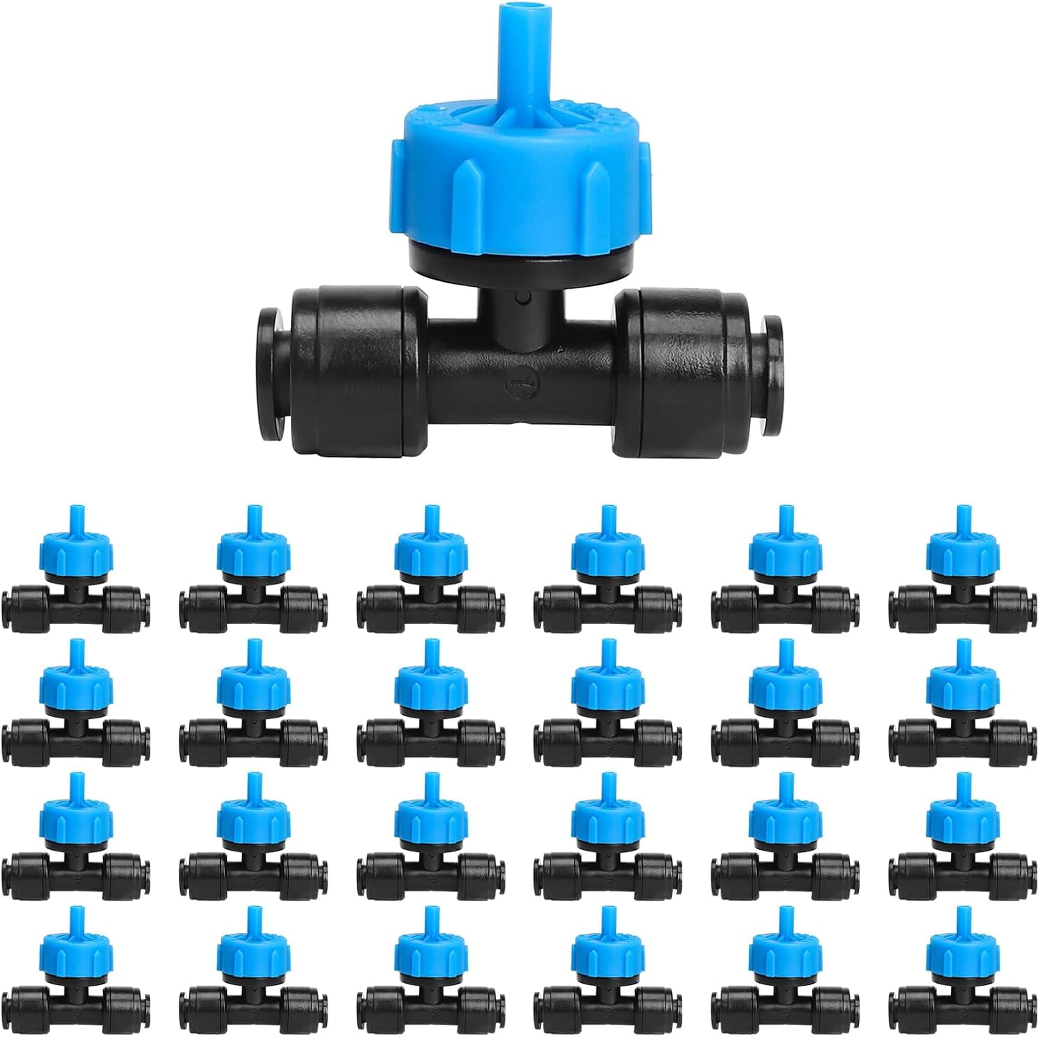 ZHANYU-MXIC 24 Pack Push-to-Fit Drip Irrigation Emitters, Leak-Proof ...