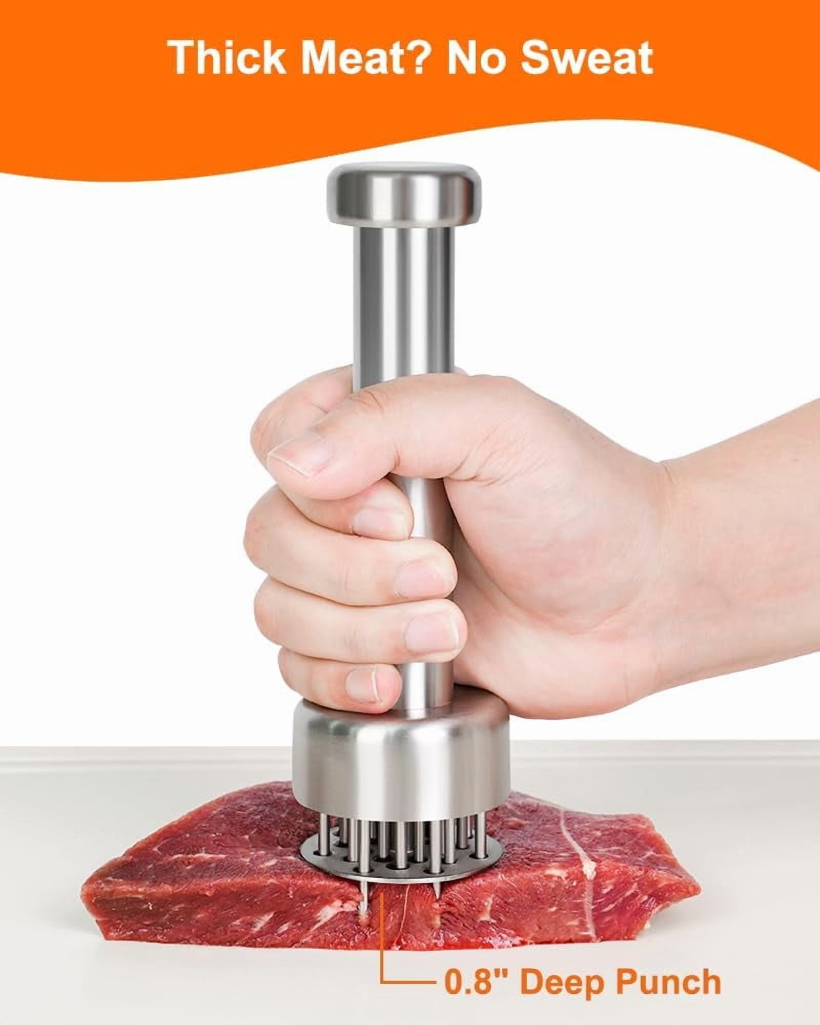 ZHANYU-Meat Tenderizer Tool, 304 Stainless Steel, with 21 Needles ...