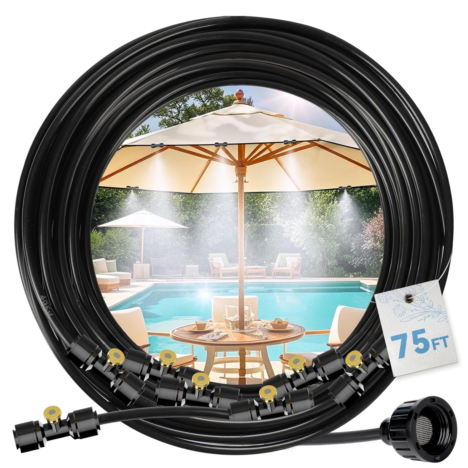 ZHANYU-Misters for Outside Patio, 75FT Water Misting System for Cooling ...