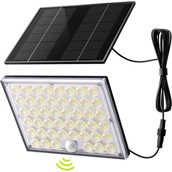 ZHANYU-Motion Sensor Solar Lights Outdoor, 16.4ft Cord Security Wall ...