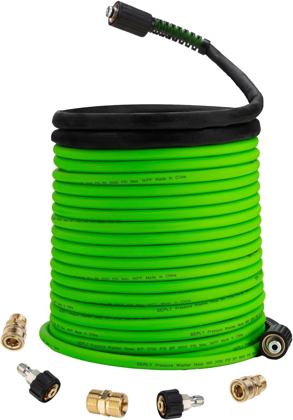 ZHANYU-Pressure Washer Hose 50FT, 3700 PSI Super Flexible 1/4" M22 ...