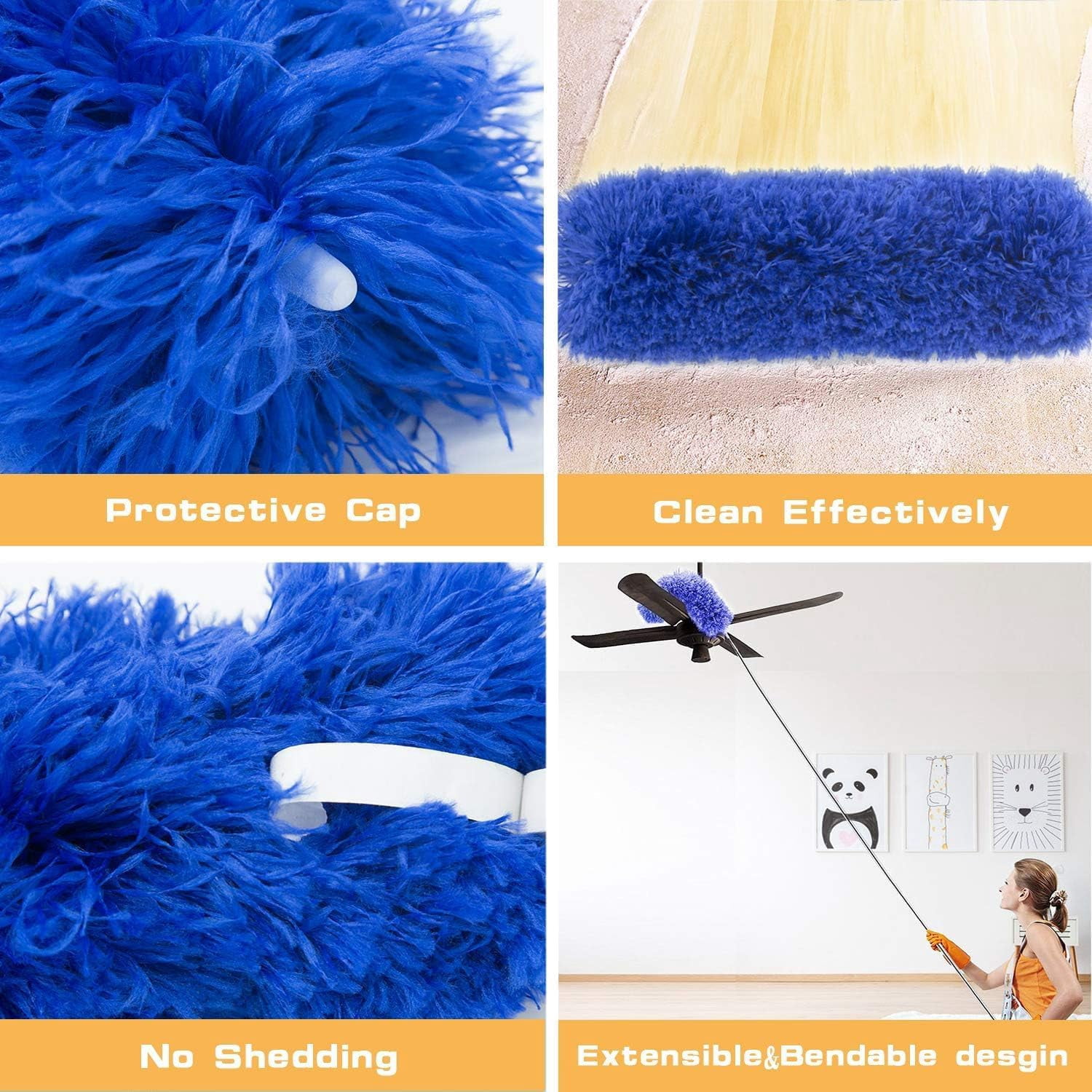 ZHANYU-Professional Microfibre Dusters for Cleaning - Extendable 30-81 ...