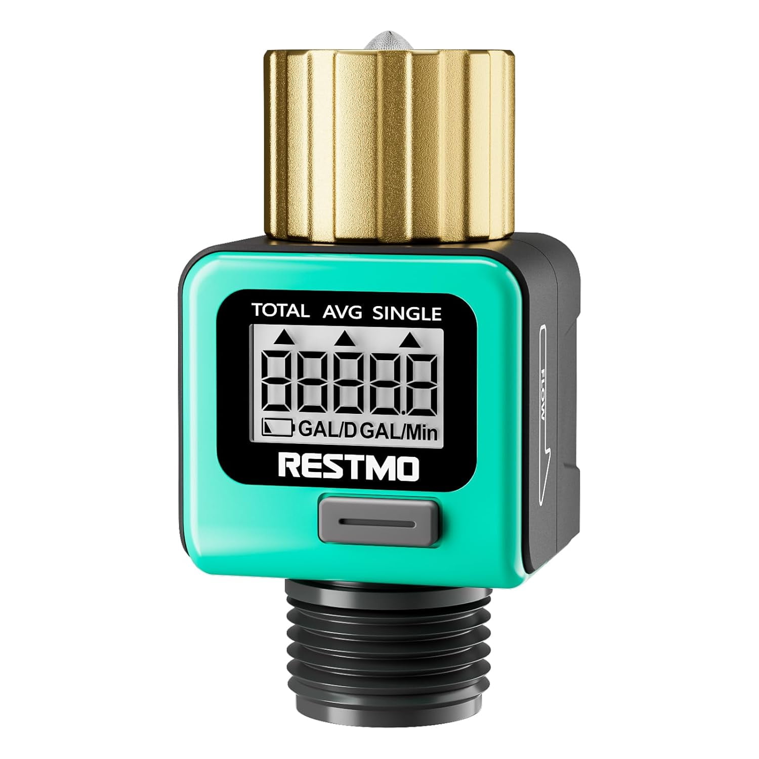 ZHANYU-RESTMO Water Flow Meter with Brass Inlet Metal Thread, Measure ...